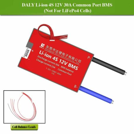 Daly BMS 4S 12V Lithium ion 30A Common Port Battery protection module. - BMS Batteries