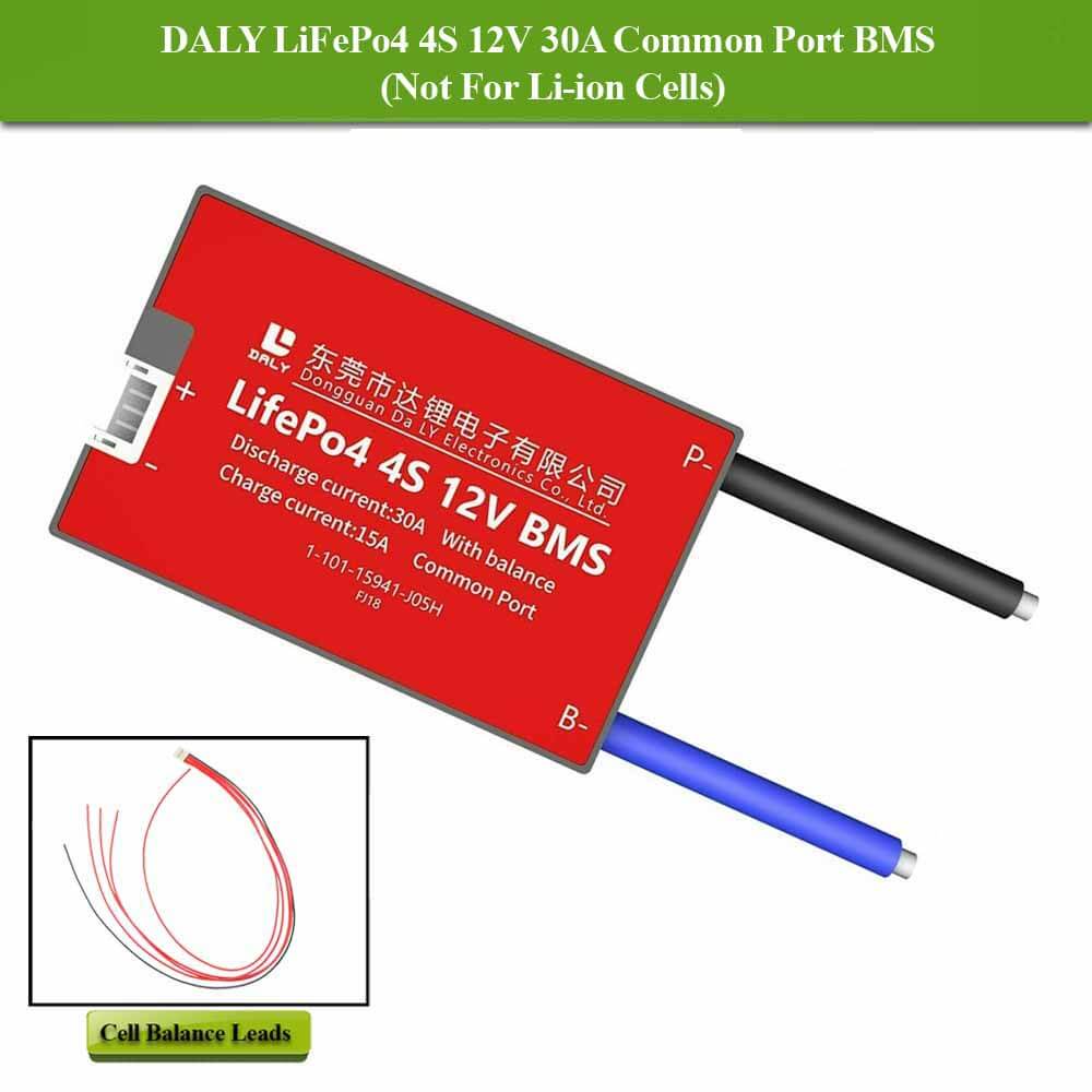Daly BMS 4S 12V LiFePo4 30A Common Port Battery protection module - BMS Batteries