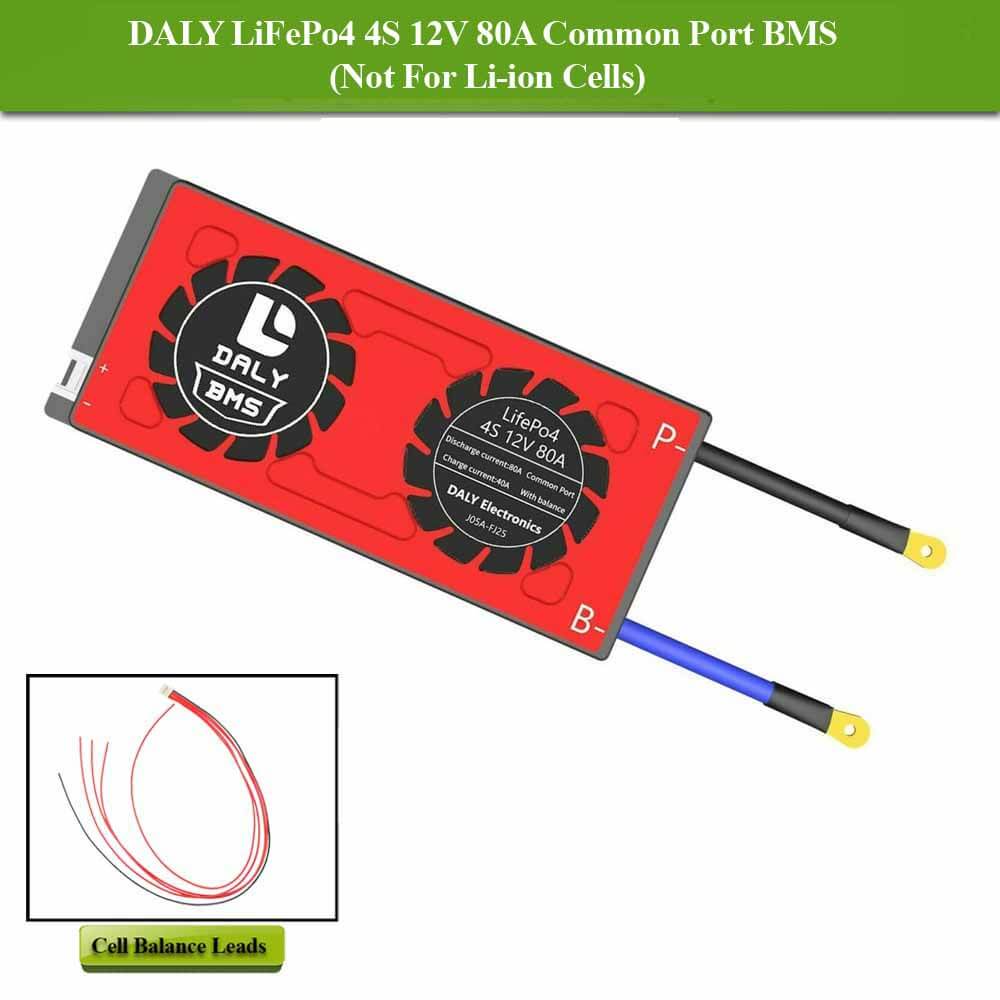 Daly BMS 4S 12V LiFePo4 80A Common Port Battery protection module - BMS ...
