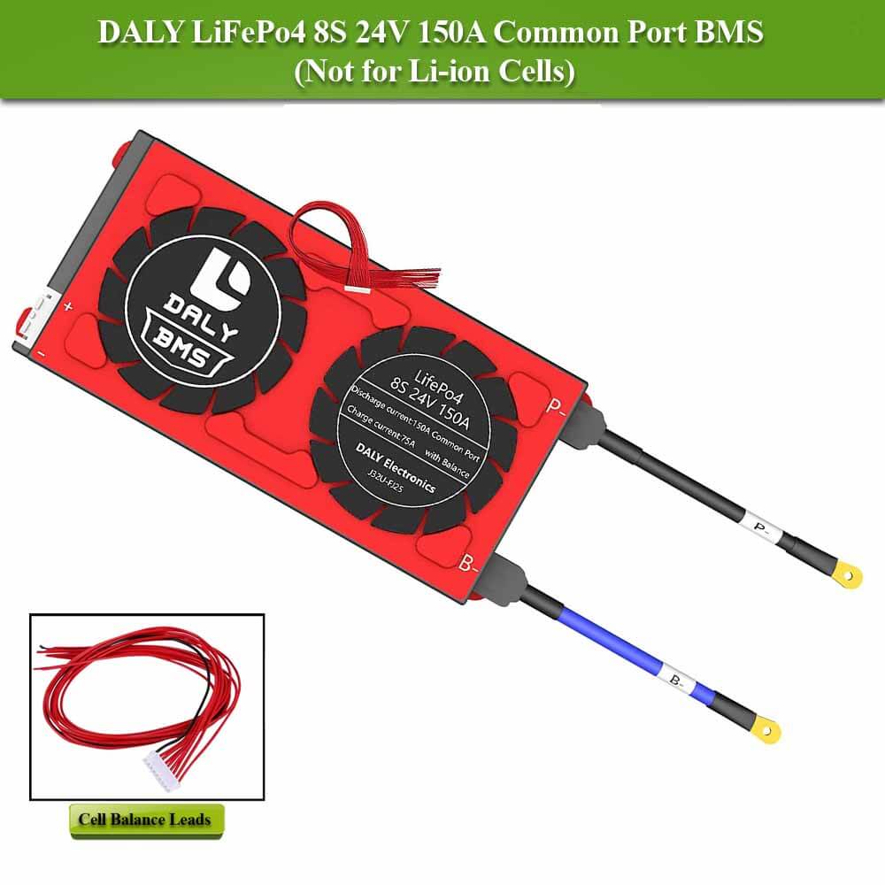 Daly BMS 8S 24V LiFePo4 150A Common Port Battery protection module ...